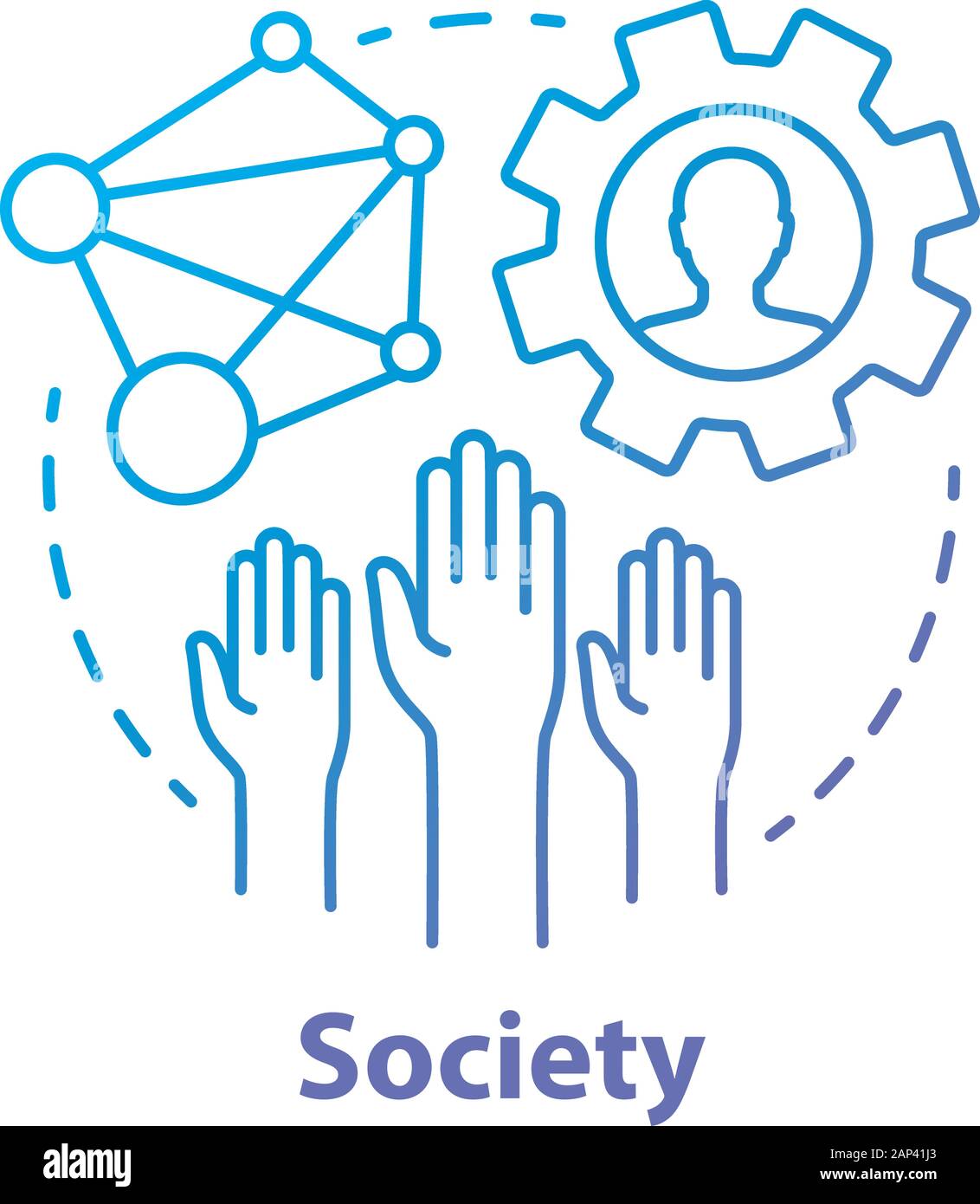 Society concept icon. Community, social integration and relations idea ...