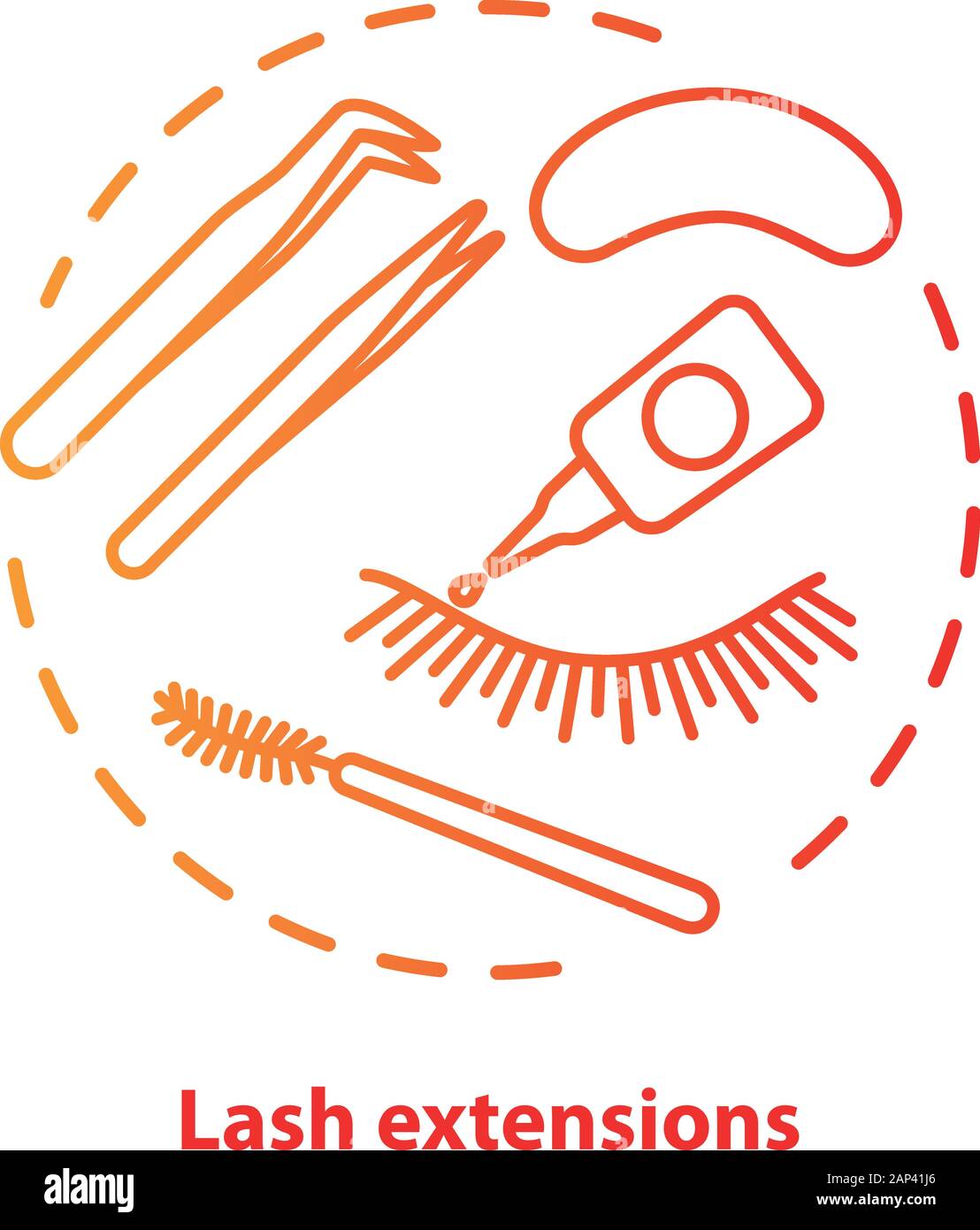 False red eyelashes Stock Vector Images - Alamy