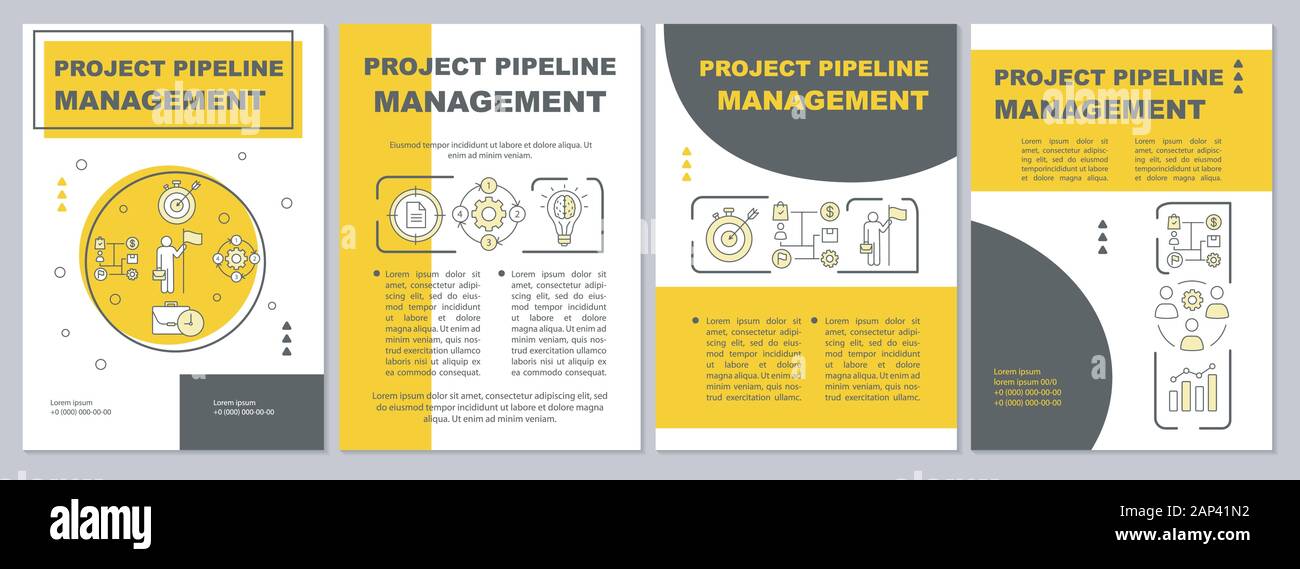 Project pipeline management brochure template layout. Flyer, booklet ...