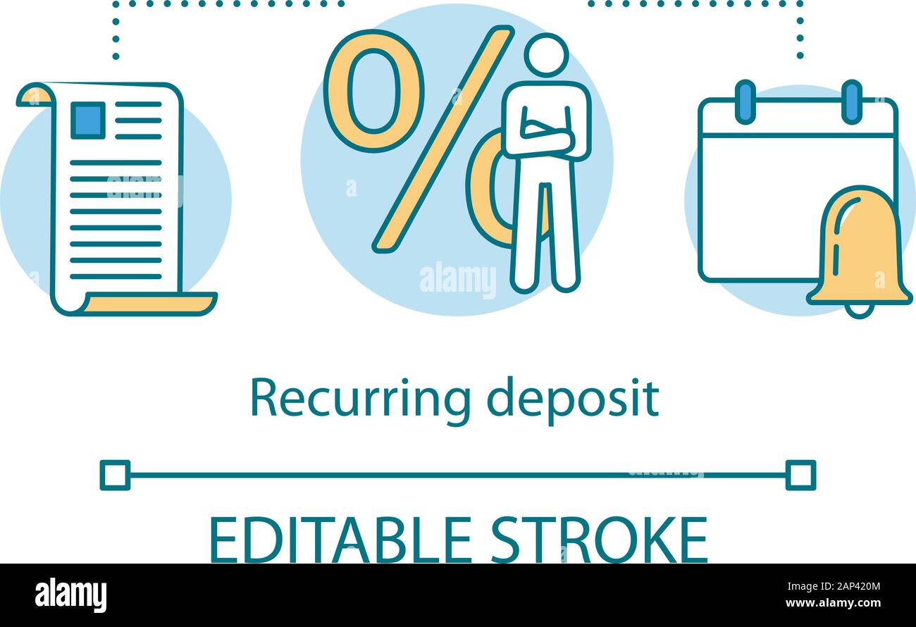 Recurring deposit concept icon. Savings idea thin line illustration ...