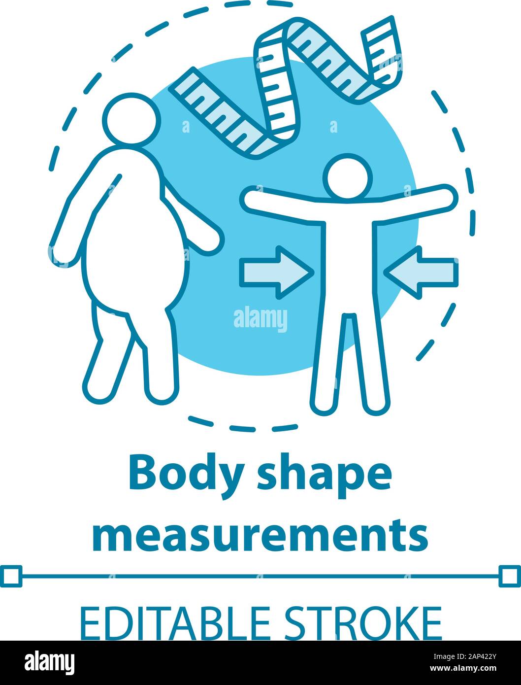 Body shape control concept icon. Fighting obesity, keeping fit idea ...
