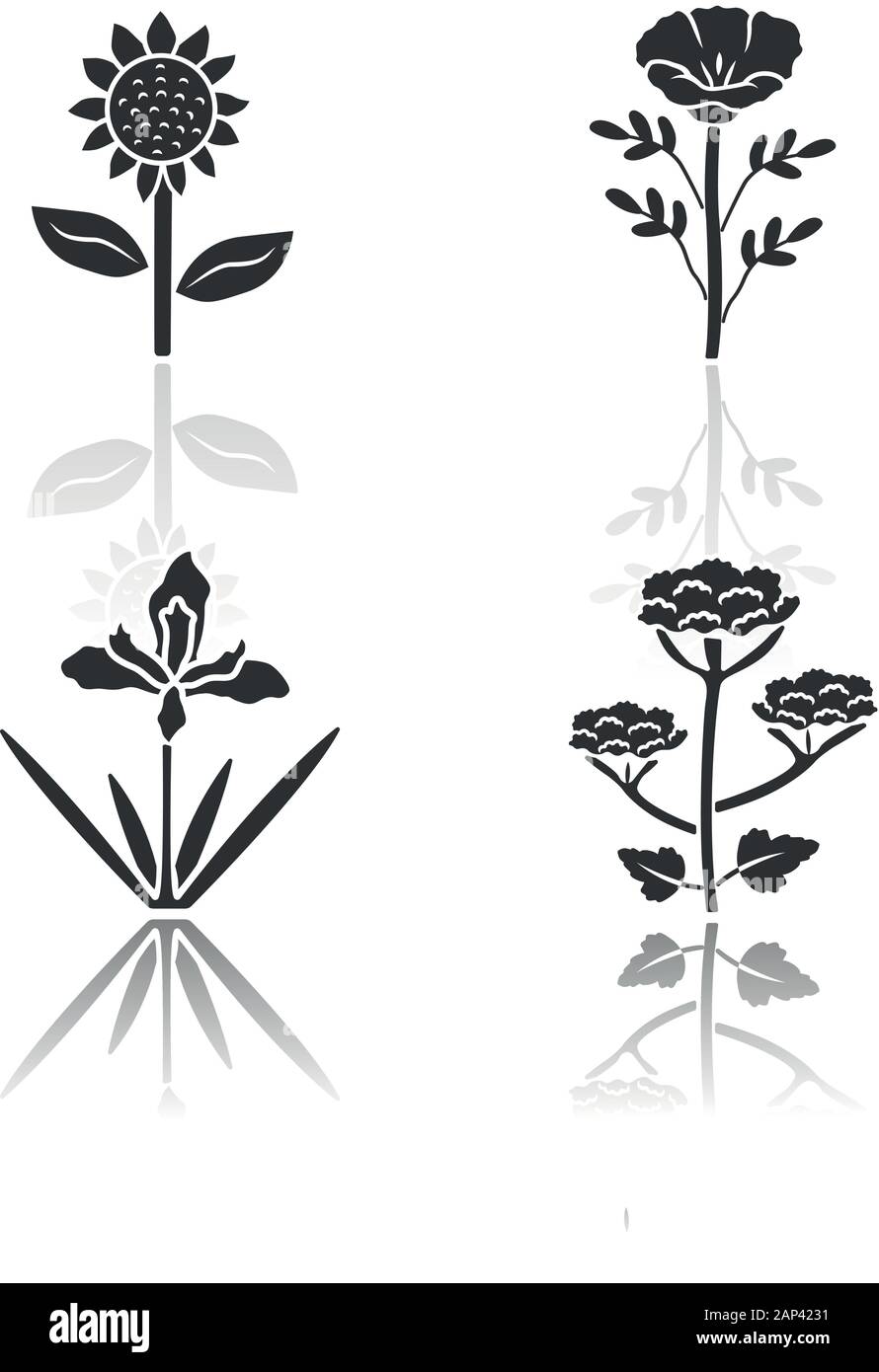 Iris field Stock Vector Images - Alamy