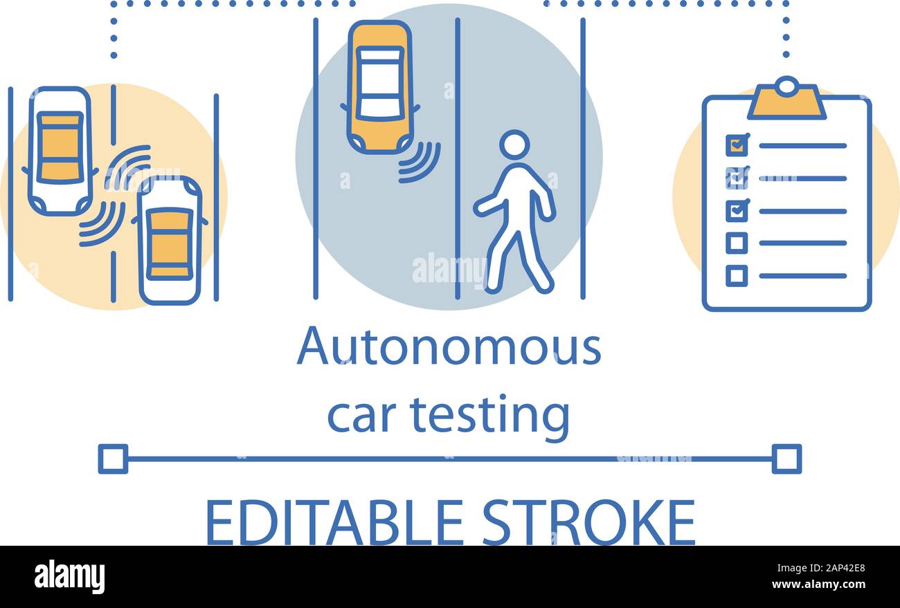 Autonomous car test Stock Vector Images - Alamy