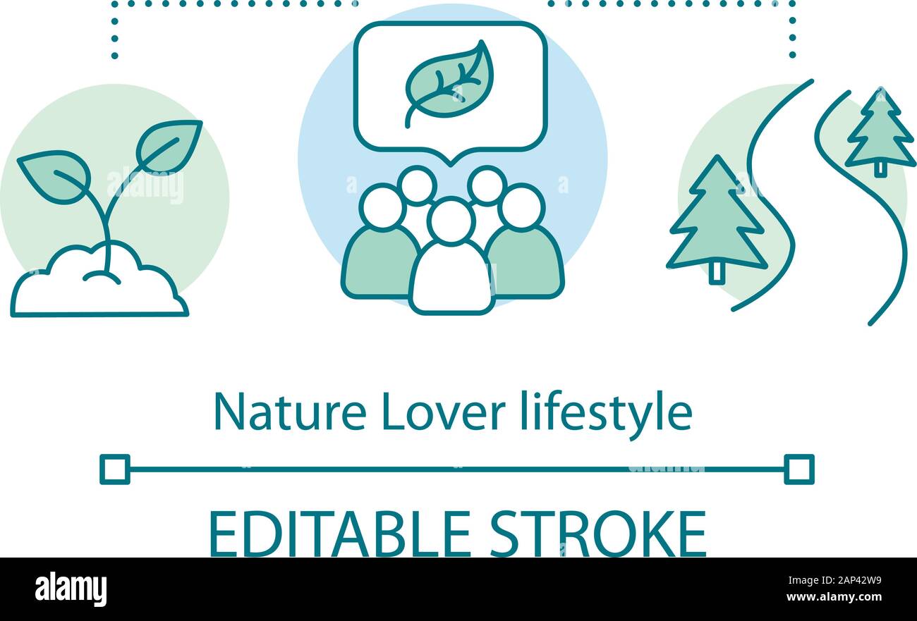 Nature lover lifestyle concept icon. Environment protection and ...
