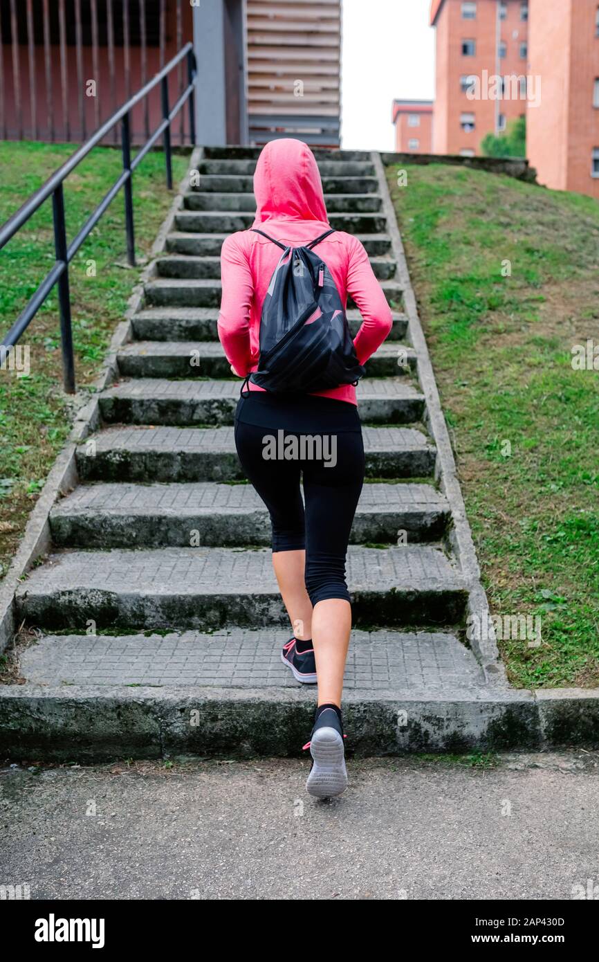 Climb stairs woman hi-res stock photography and images - Alamy