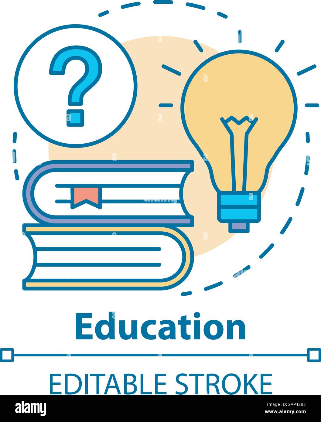 Education concept icon. Knowledge and wisdom idea thin line ...