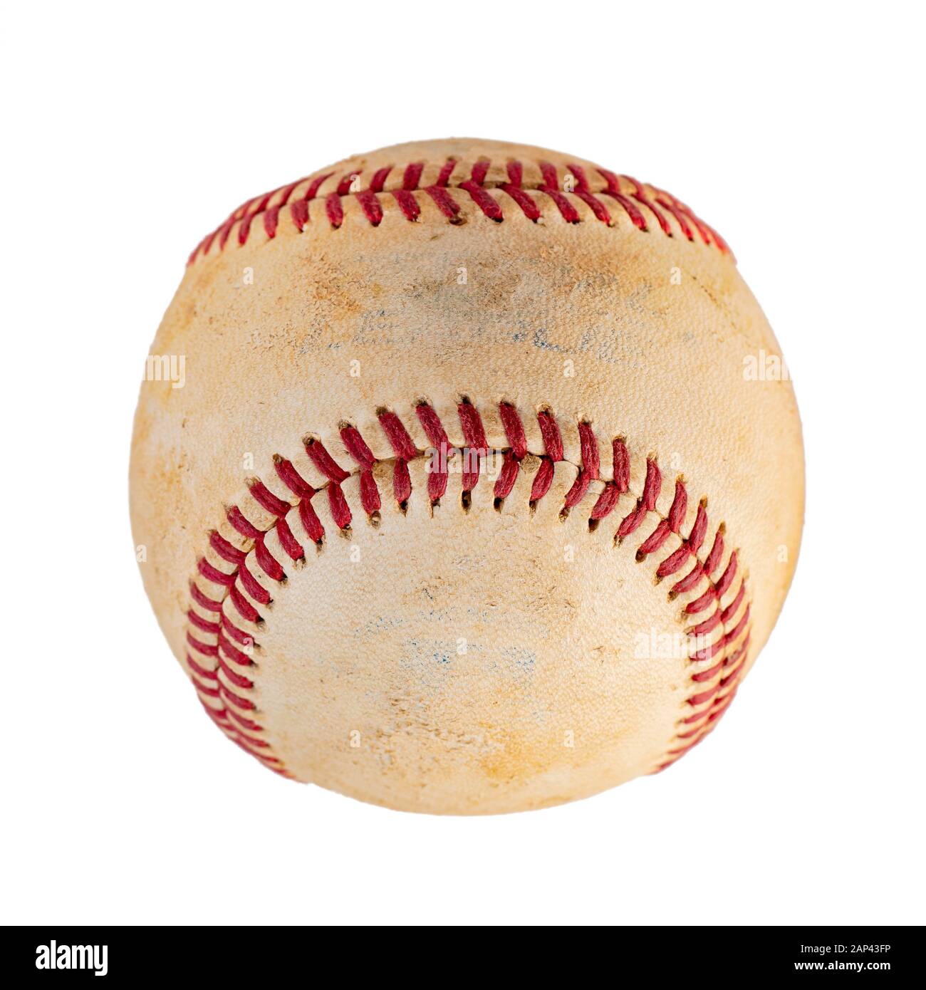 worn baseball isolated on white background, team sport Stock Photo - Alamy