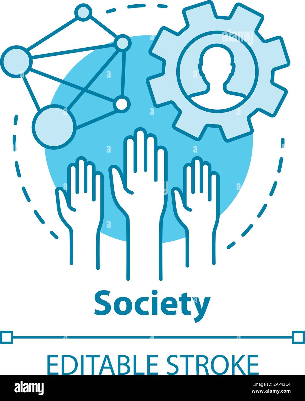 Society concept icon. Community, social integration and relations idea ...
