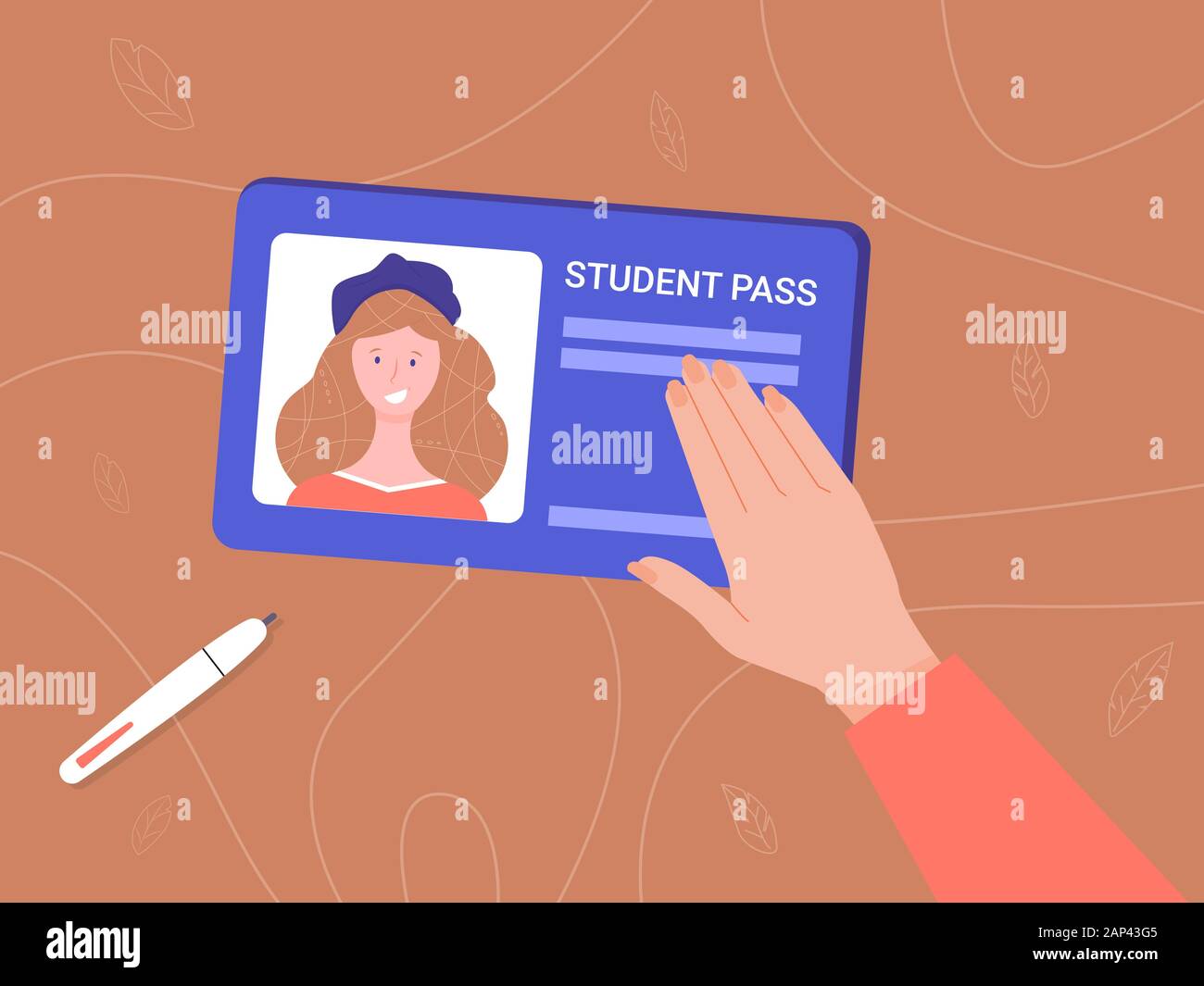 Hand holds id Stock Vector Images - Alamy