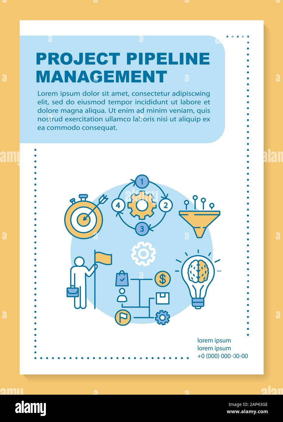 Business development poster template layout. Project management ...