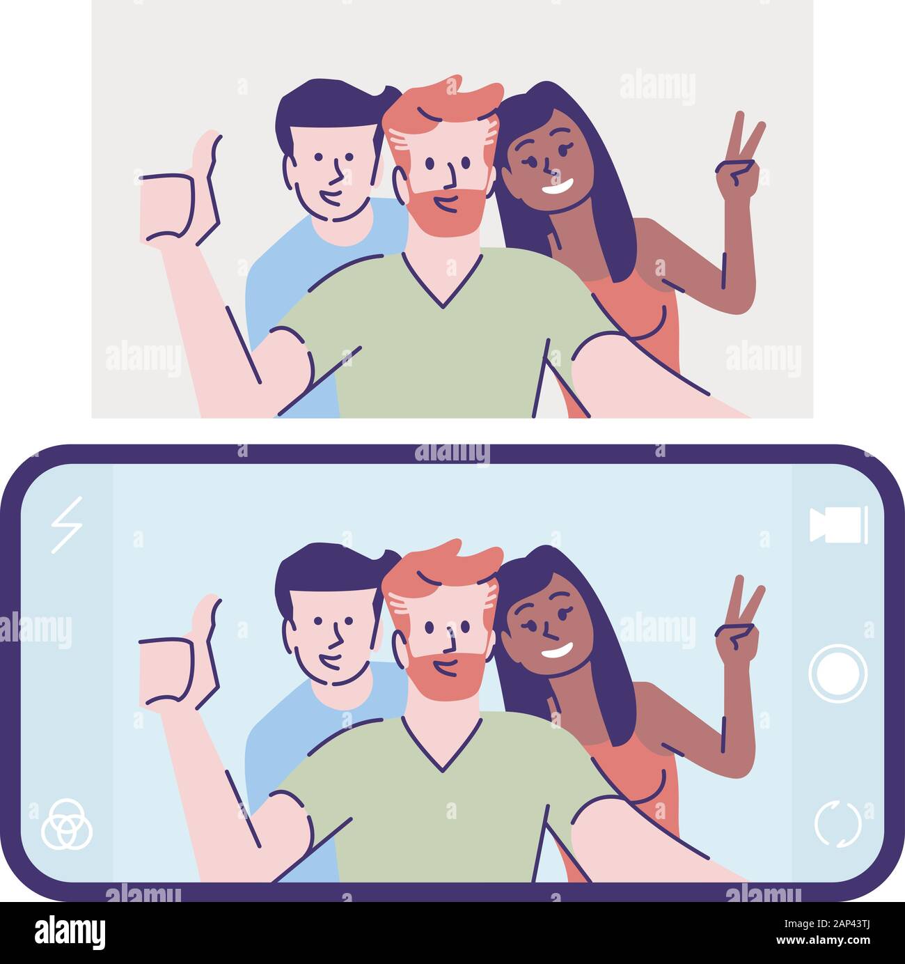 Taking Selfie Clipart
