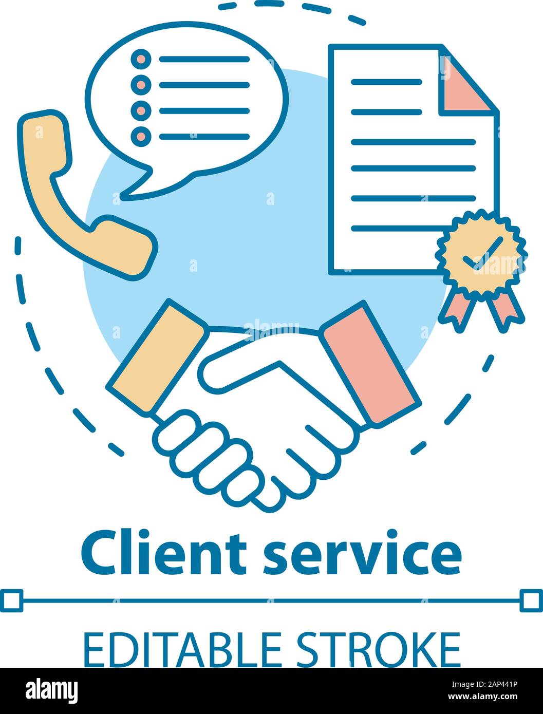 Client service concept icon. Customer loyalty idea thin line ...