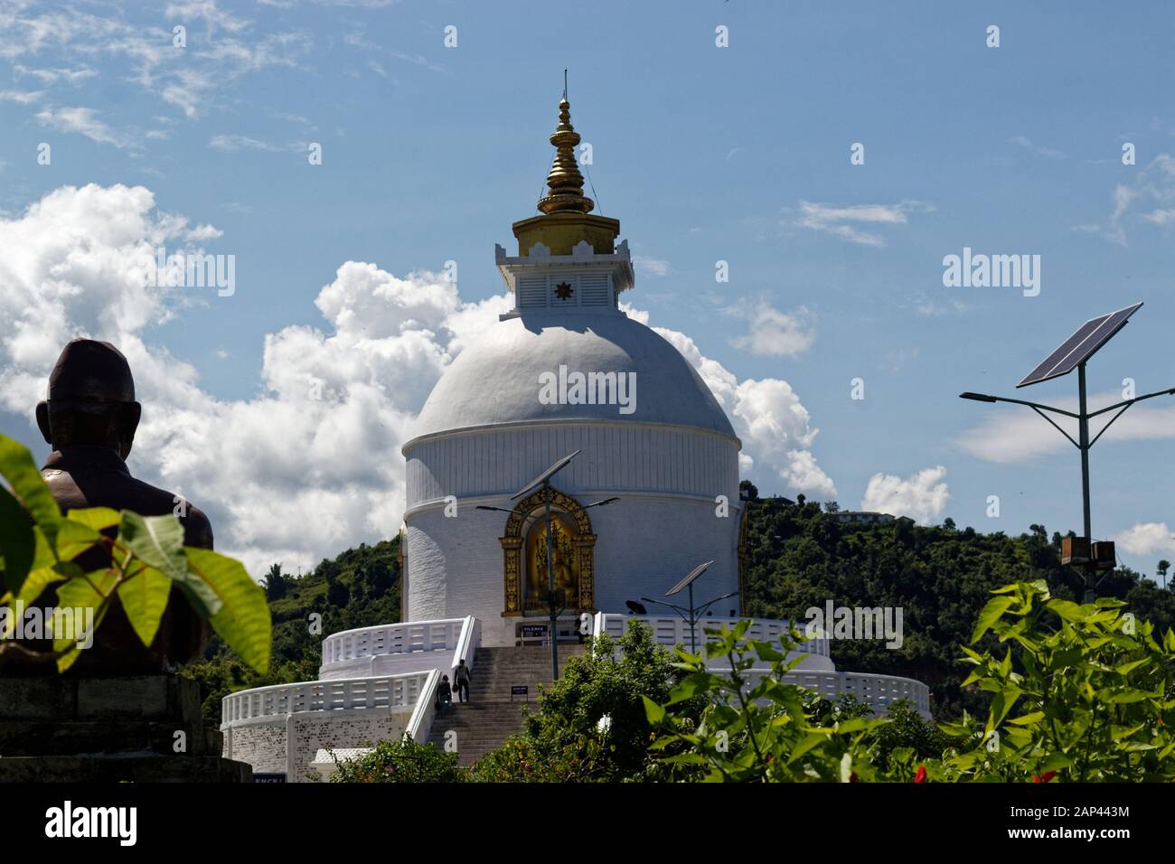 The World Peace Stupa of Pokhara, Nepal Stock Photo - Alamy