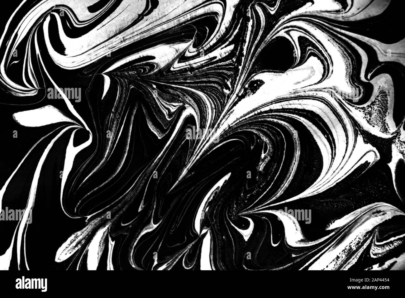 Black and white fluid painting abstract texture, art technique Stock ...