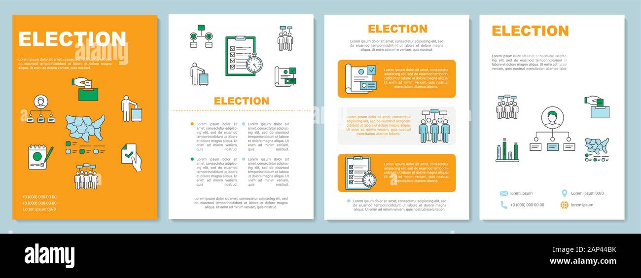 Election brochure template layout. Citizens ballot. Flyer, booklet ...