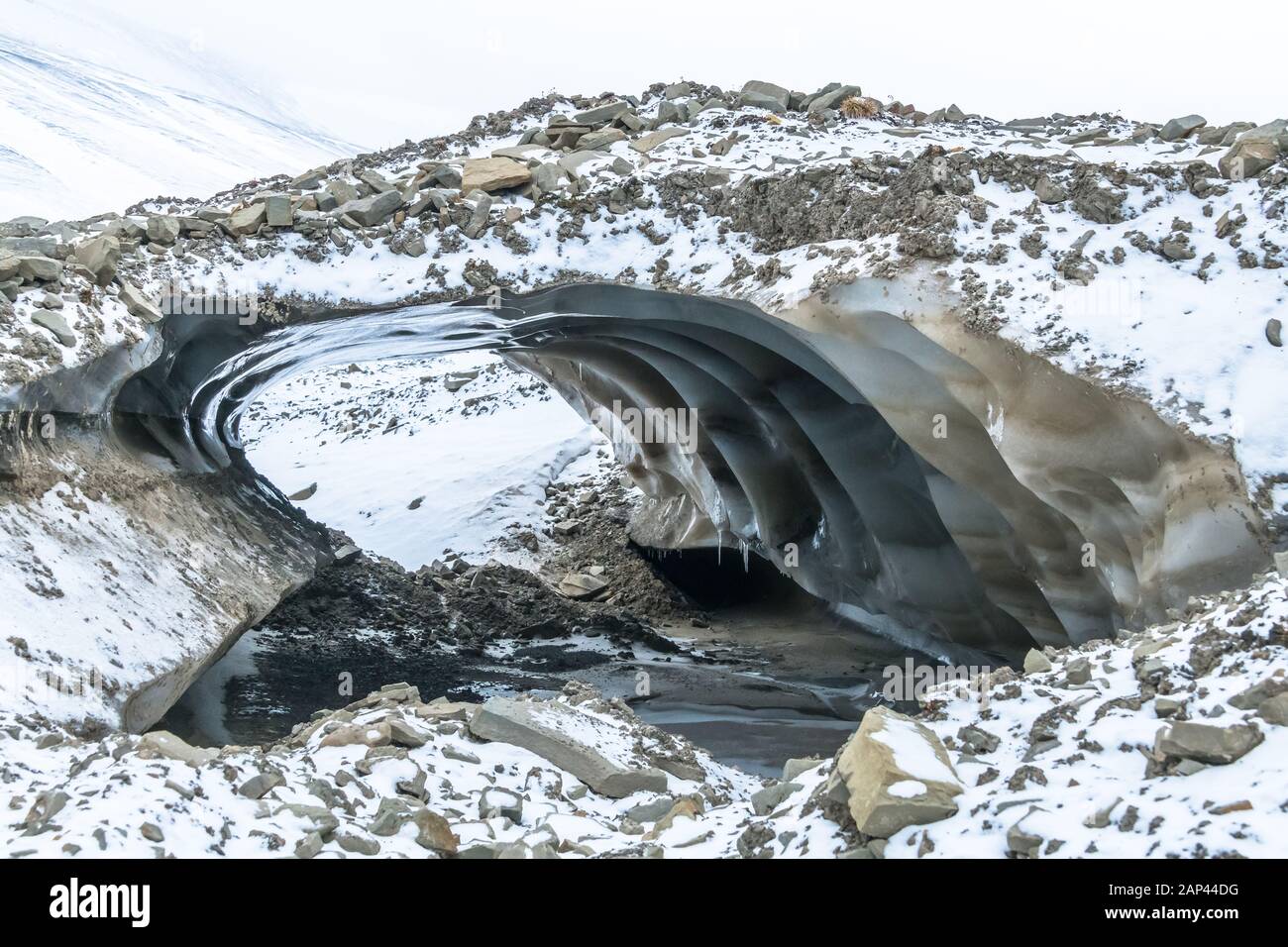 big ice cave on a glacier Stock Photo - Alamy
