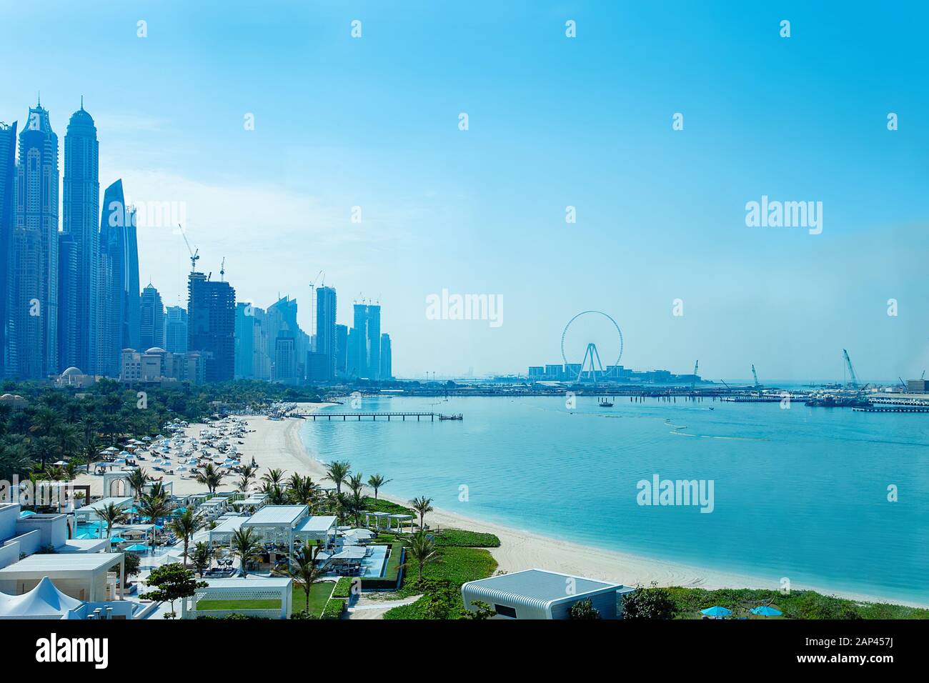 Blue daylight urban scyscrapers architecture cityscape panorama Stock ...