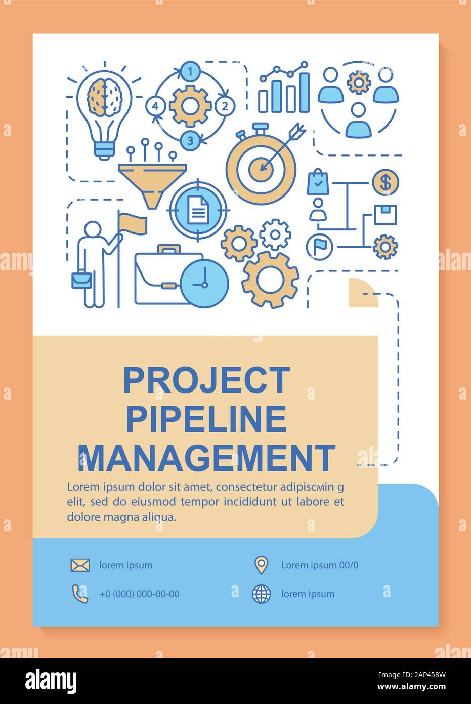 Project pipeline management poster template layout. Business idea ...