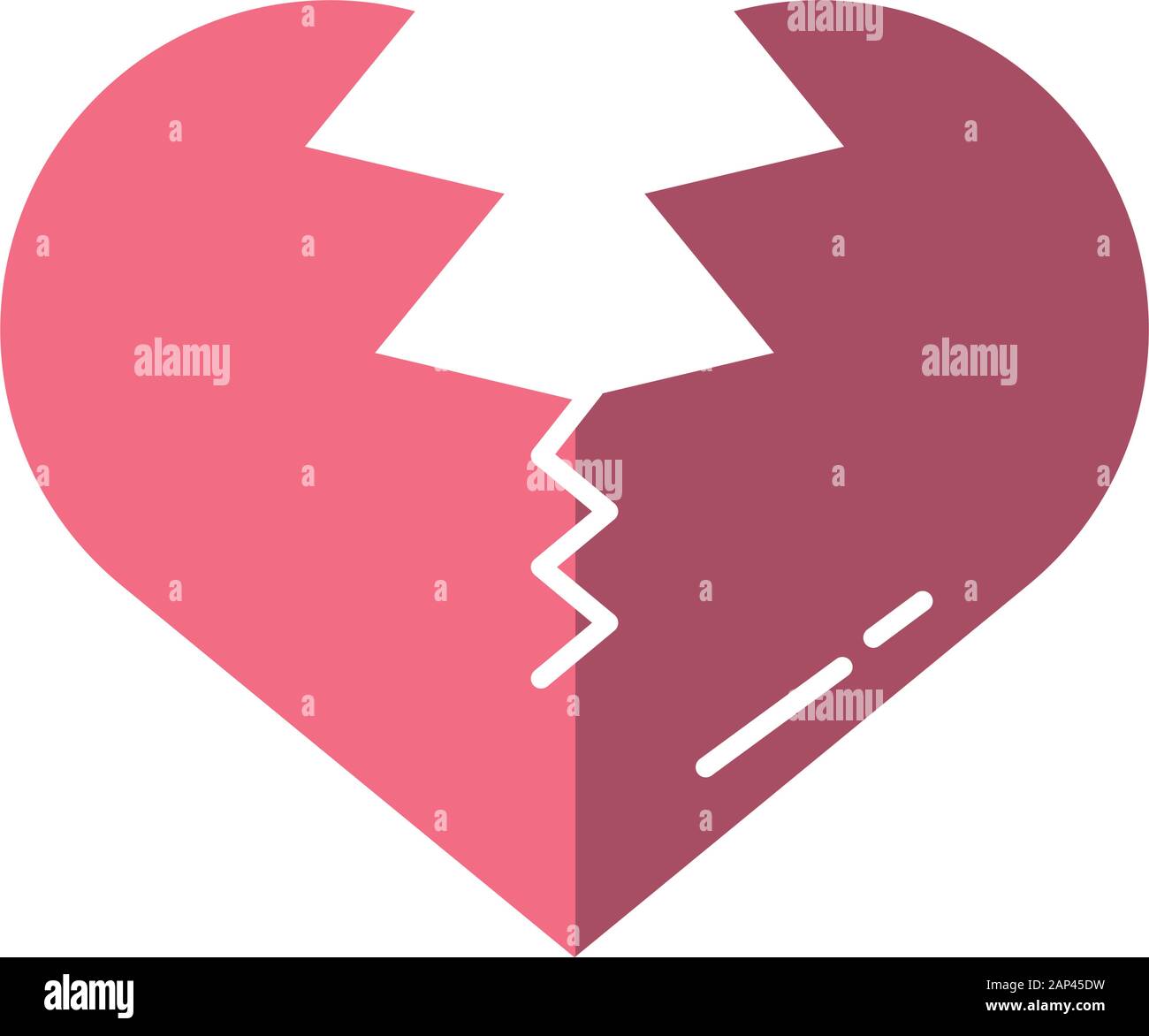 happy valentines day heart break Stock Vector Image & Art - Alamy