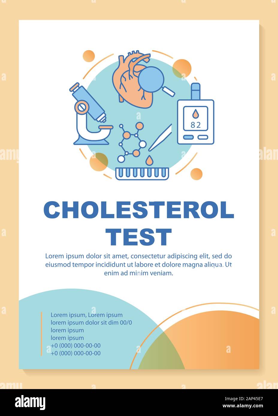 Cholesterol test brochure template layout. Atherosclerosis prevention ...