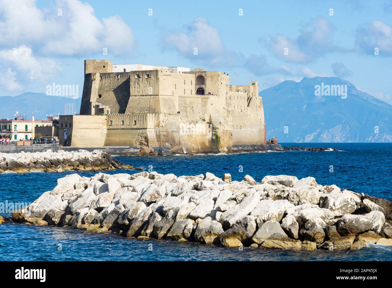 Castel dell'Ovo (Egg Castle) is a seaside castle in Naples, located on ...