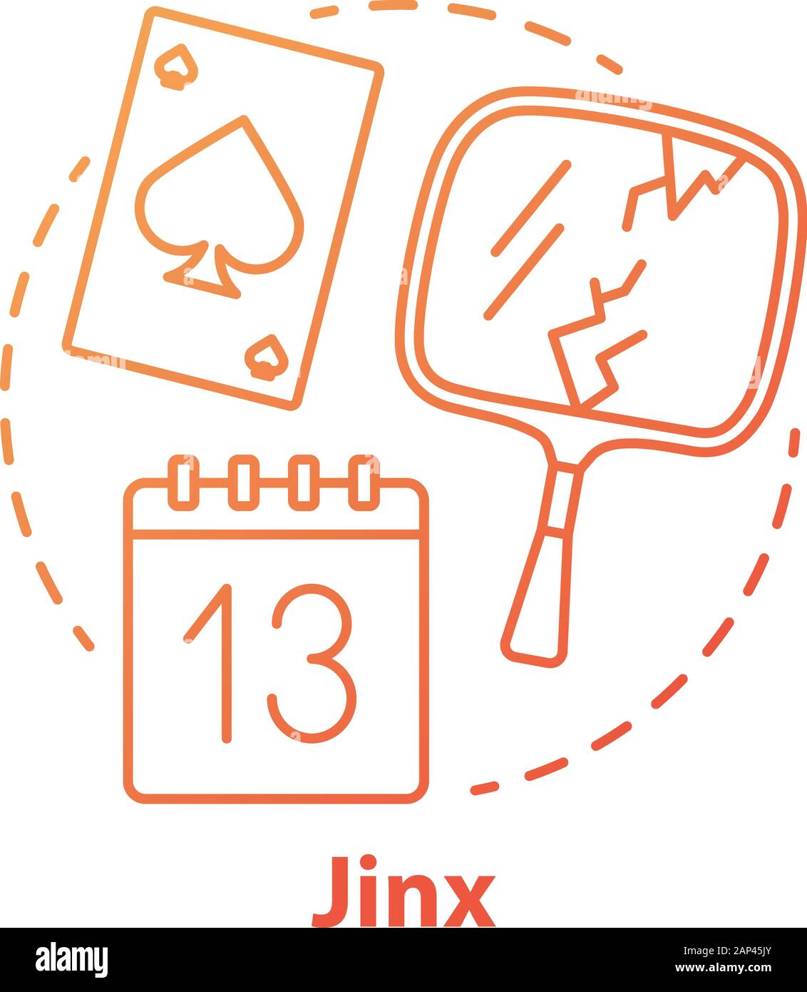 Jinx concept icon. Magic and superstition idea thin line illustration ...