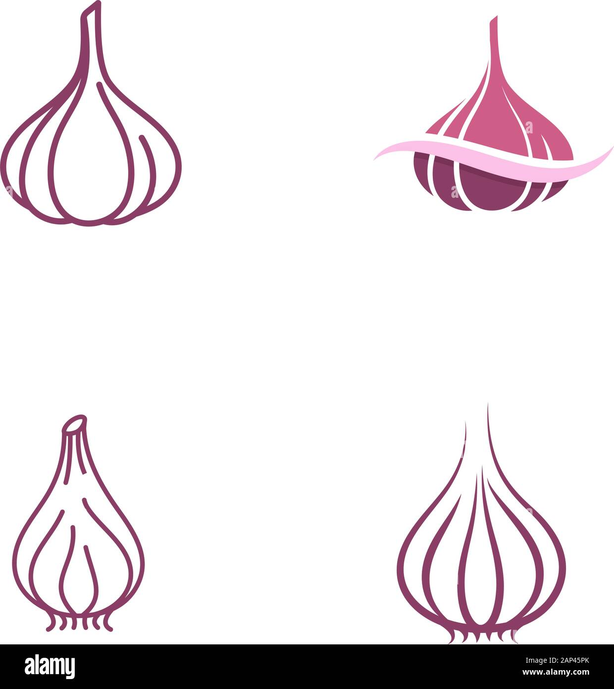 Garlic vector icon illustration design template Stock Vector Image ...