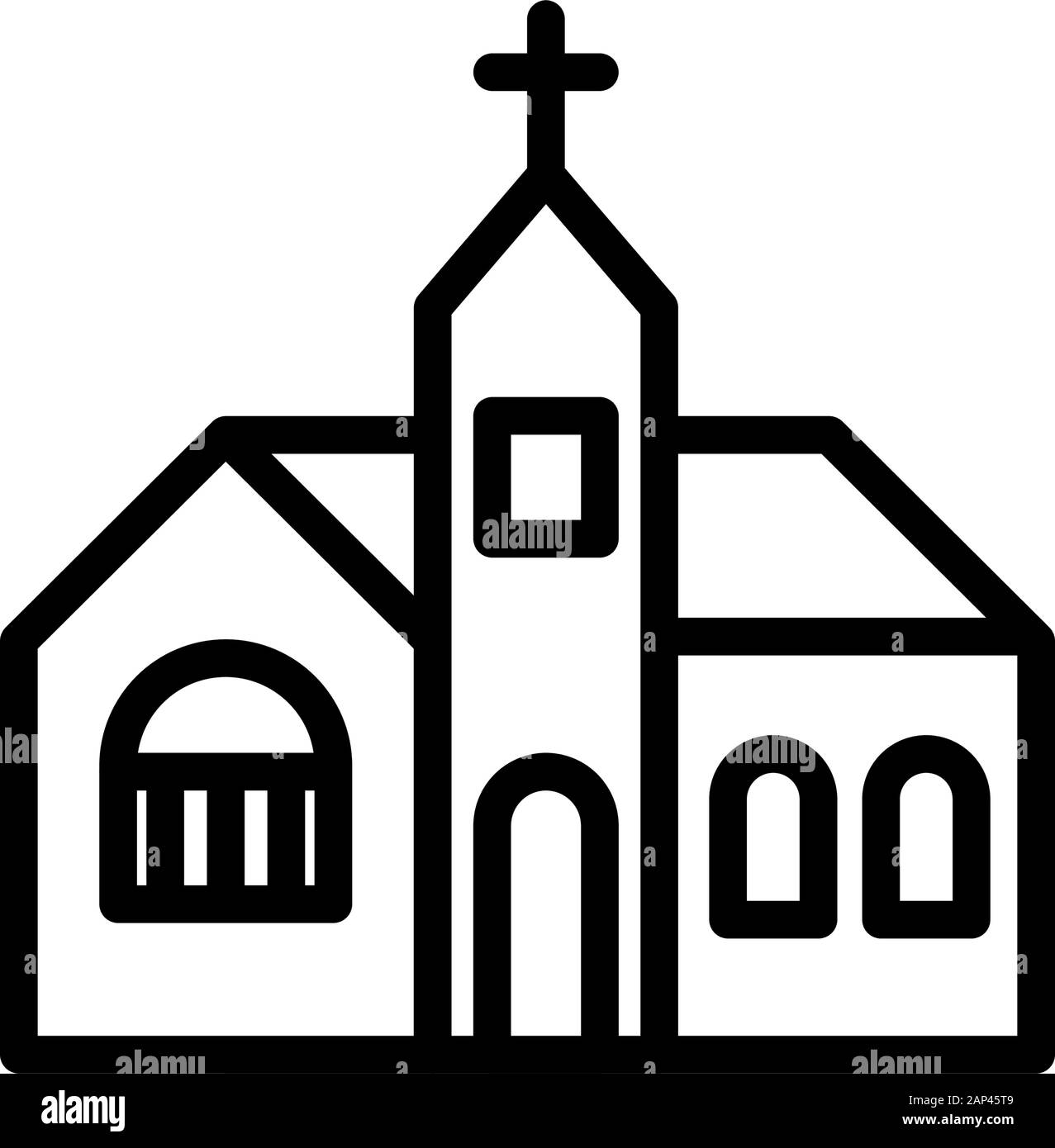 church catholic building facade icon Stock Vector Image & Art - Alamy