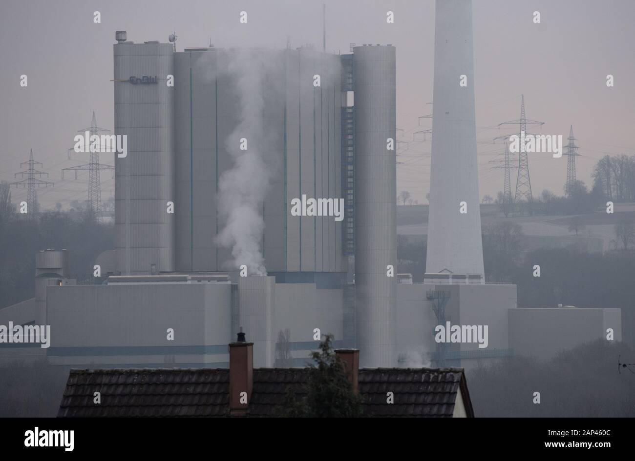 Altbach, Germany. 21st Jan, 2020. The Altbach/Deizisau combined heat ...