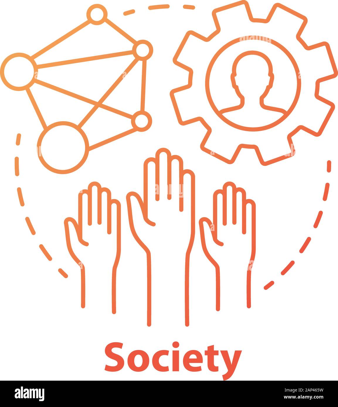 Society concept icon. Community, social integration and relations idea ...