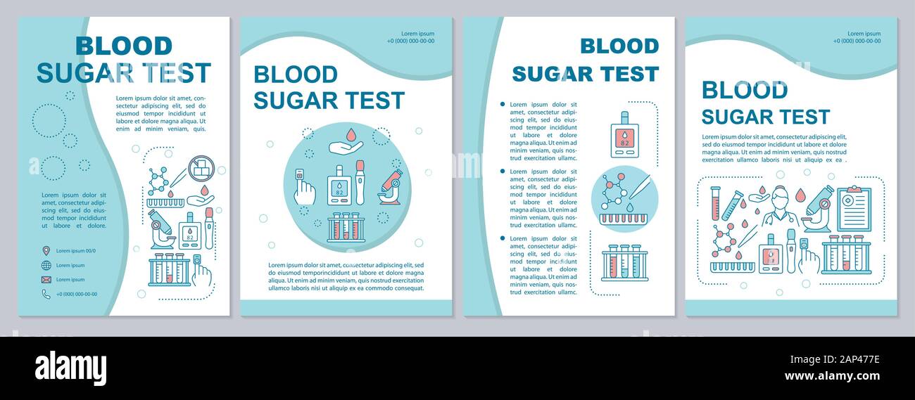 Blood sugar test brochure template layout. Flyer, booklet, leaflet ...