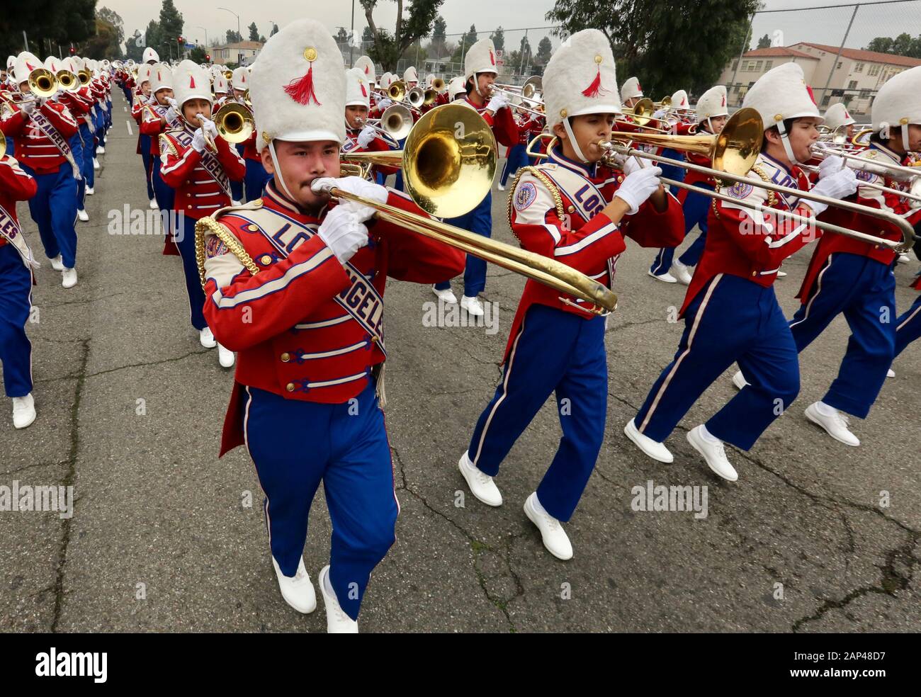 Los Angeles, USA. 20th Jan, 2020. People take part in the annual ...
