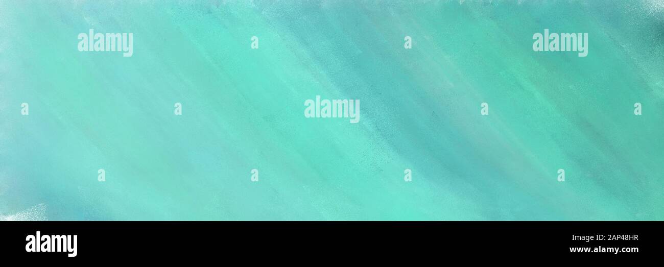 abstract painting header design with medium aqua marine, light blue and ...