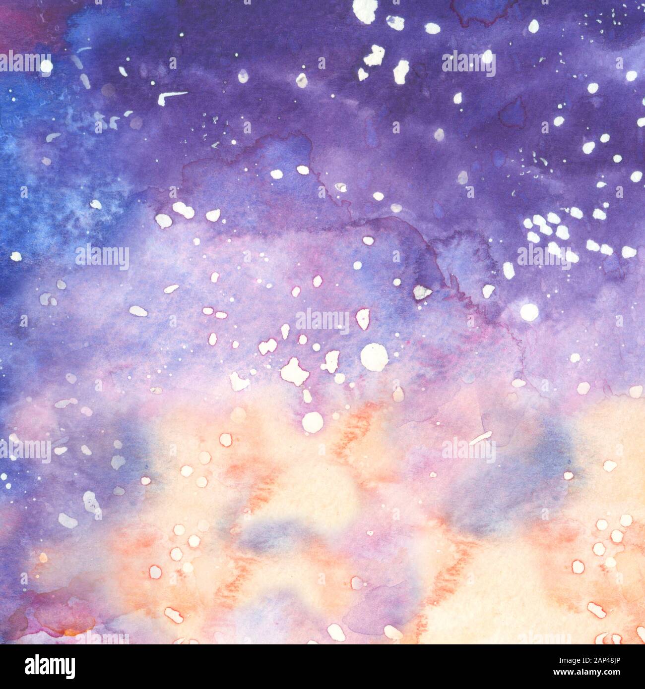 dreamy watercolor night sky background with stars Stock Photo - Alamy