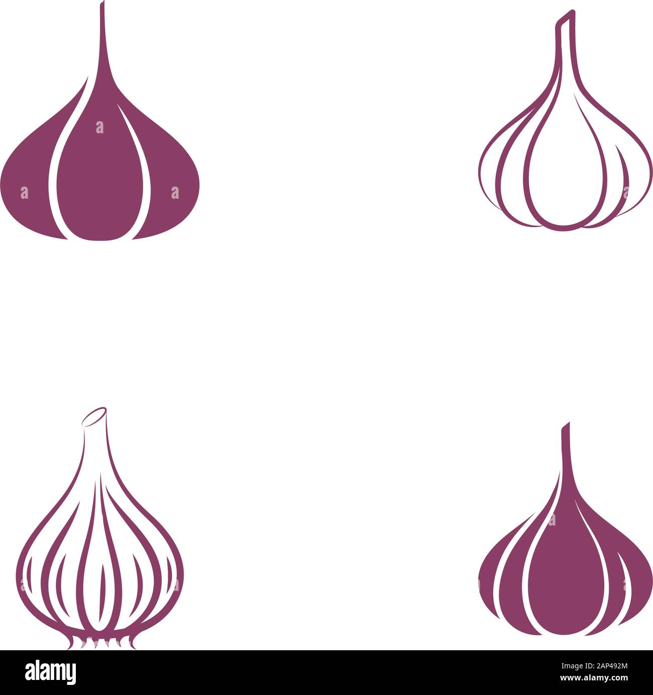 Garlic vector icon illustration design template Stock Vector Image ...