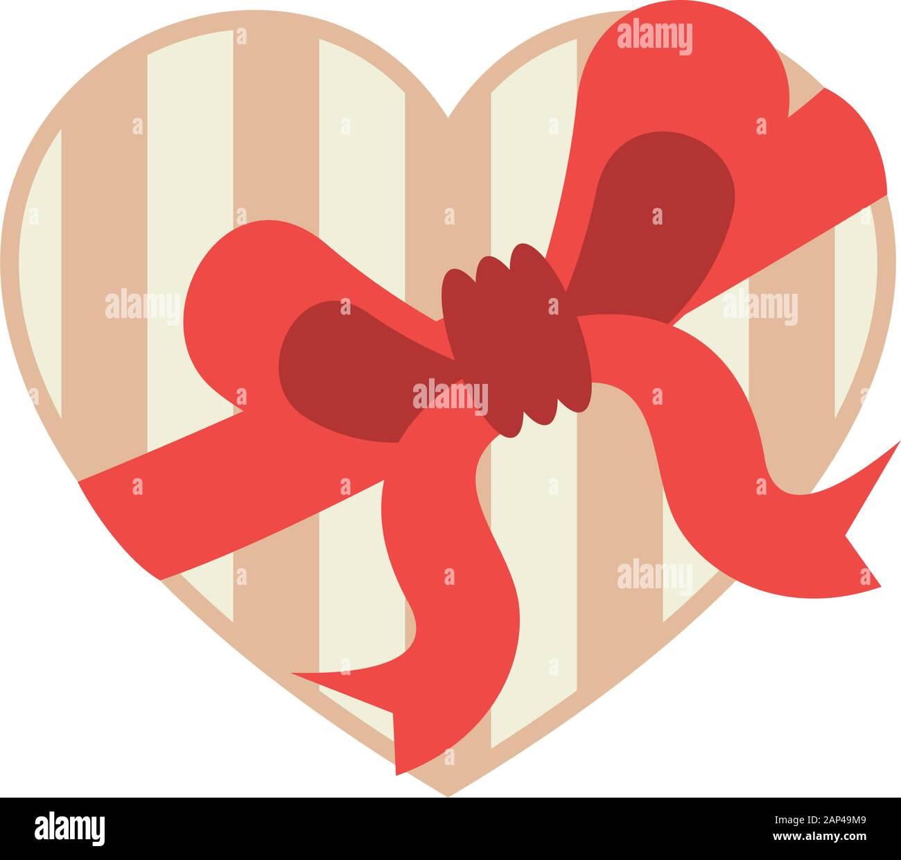 Happy Valentines Day Heart Chocolate Box Stock Vector Image Art Alamy