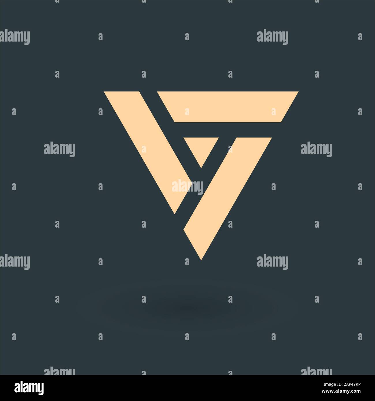 Trinity Knot in triangle. Trinity concept. Business identity tech ...