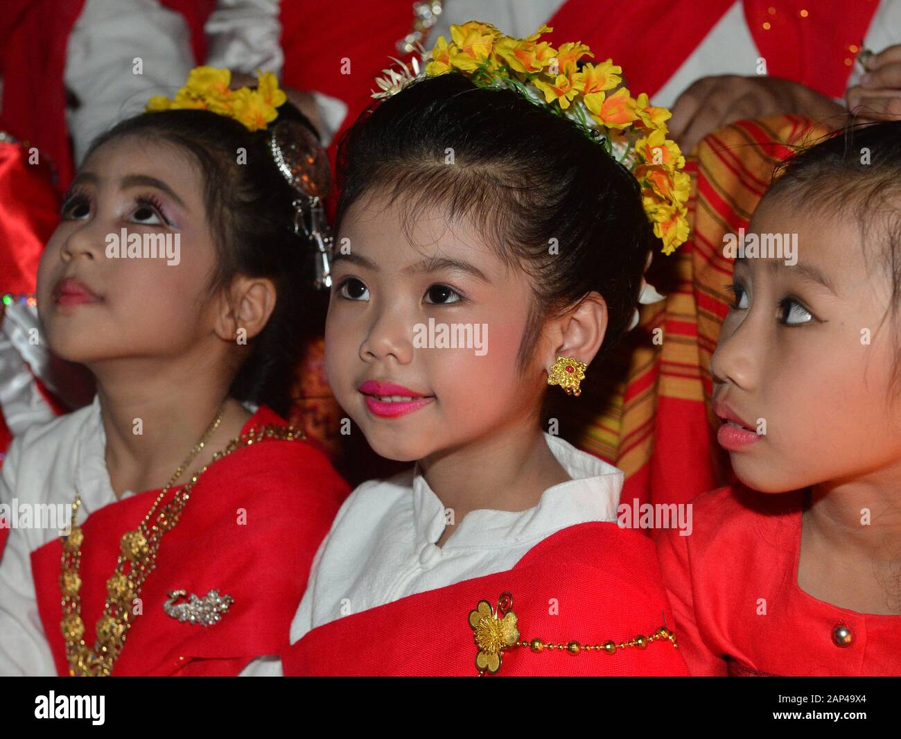 Thai children participates in Yee Peng festival in Chiang Mai ...