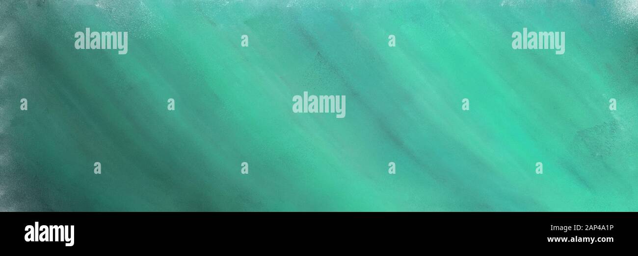 abstract painting header with cadet blue, dark slate gray and sea green ...