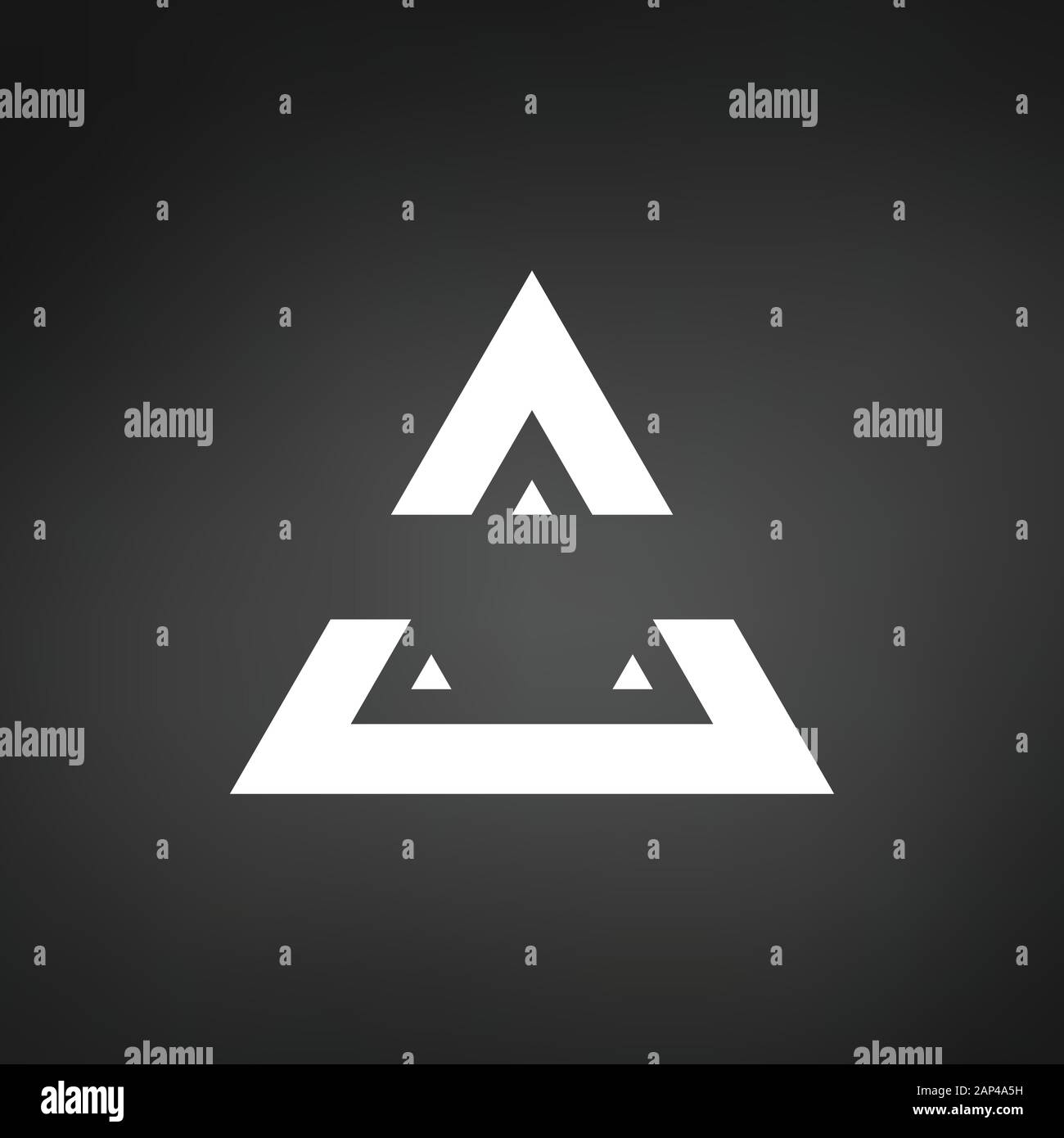 Triangle Pyramid Abstract geometrical logo design. Business identity ...