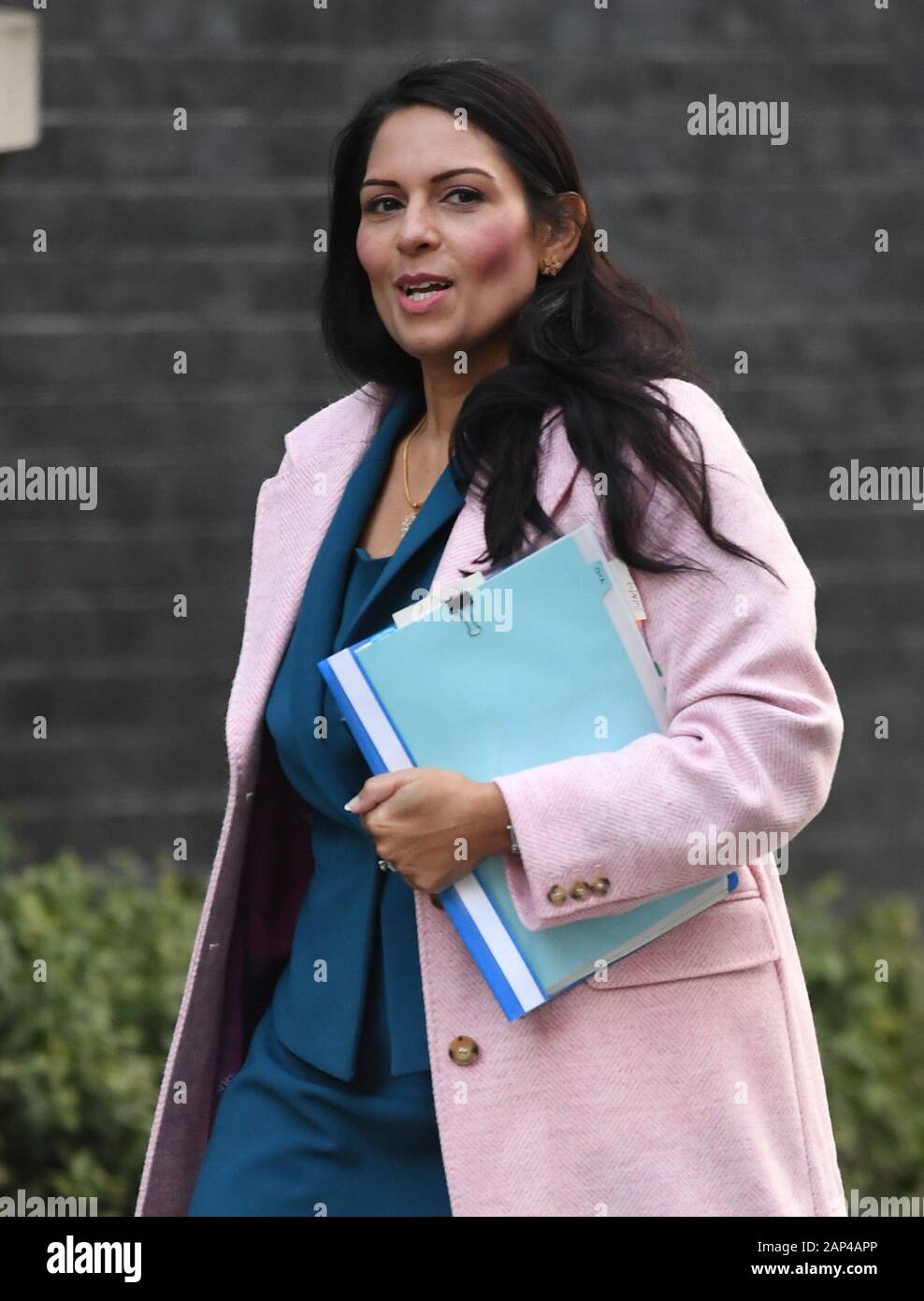 Home Secretary Priti Patel arrives for a cabinet meeting in Downing ...