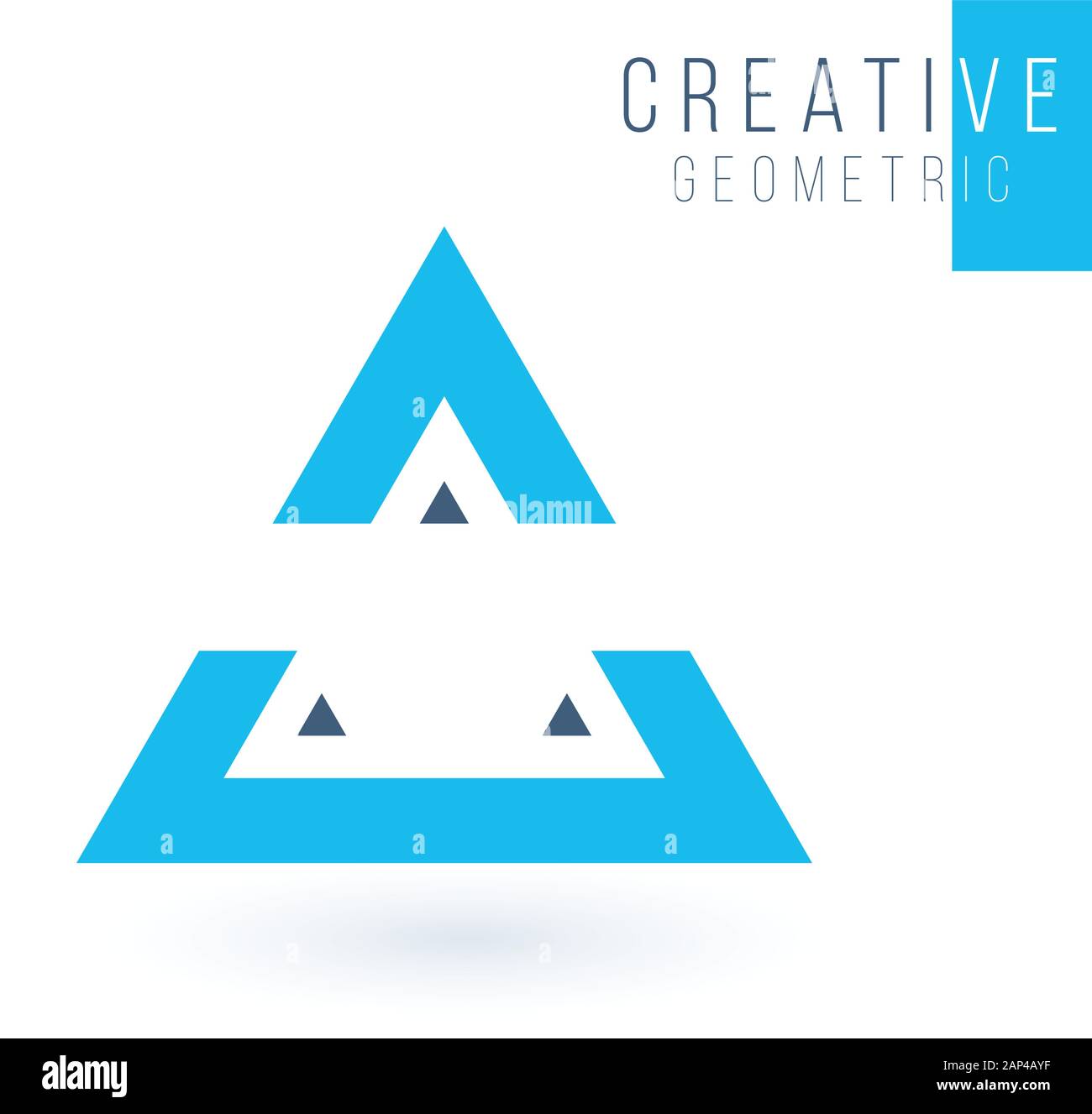 Triangle Pyramid Abstract geometrical logo design. Business identity ...