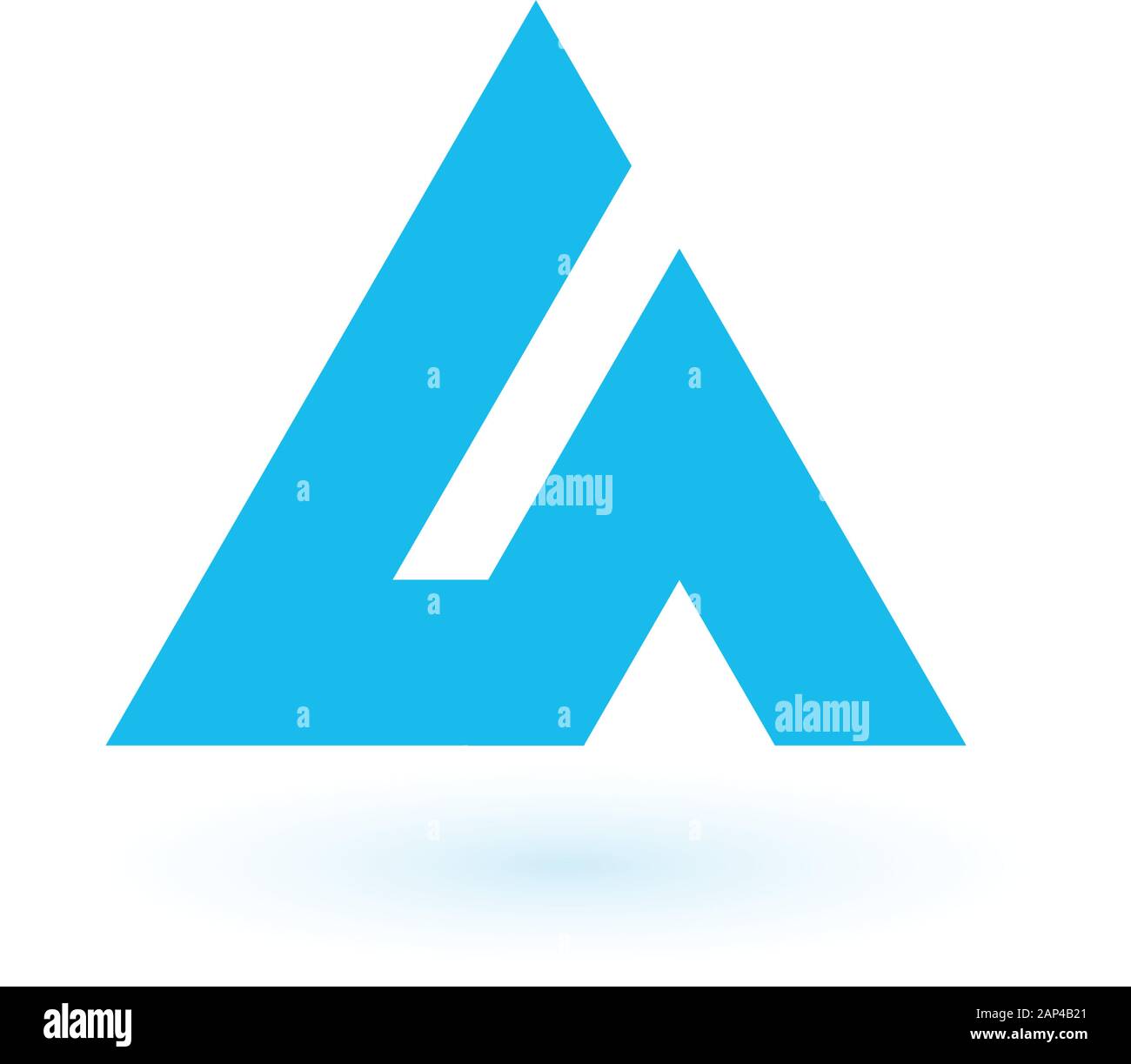 Letter A or delta geometric triangle logo design. Trinity concept ...