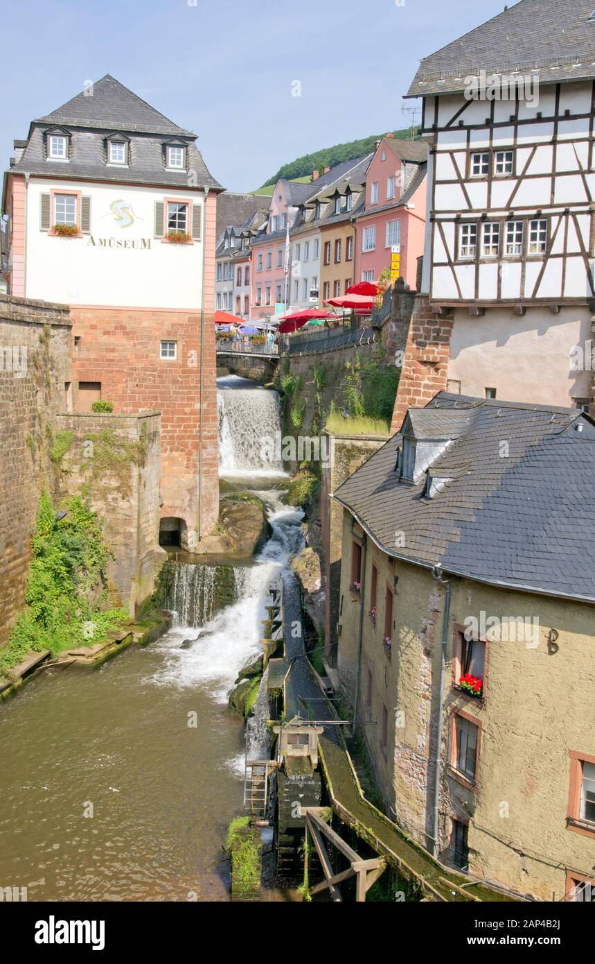 Waterfall and watermills Saarburg, germany Stock Photo - Alamy