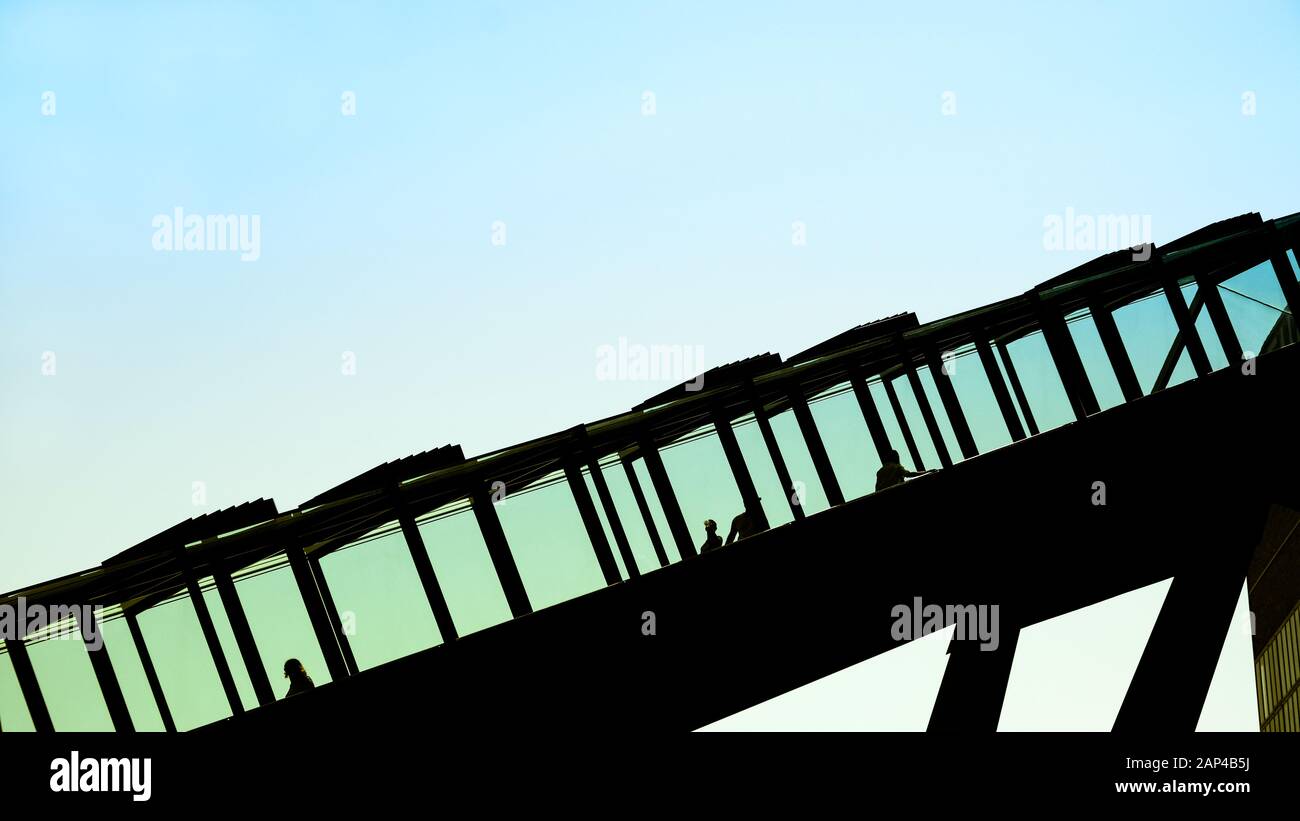 Elevated footbridge pedestrian bridge hi-res stock photography and ...