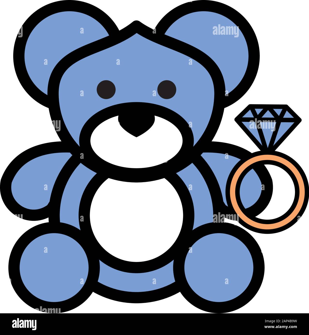 cute bear teddy stuffed character Stock Vector Image & Art - Alamy