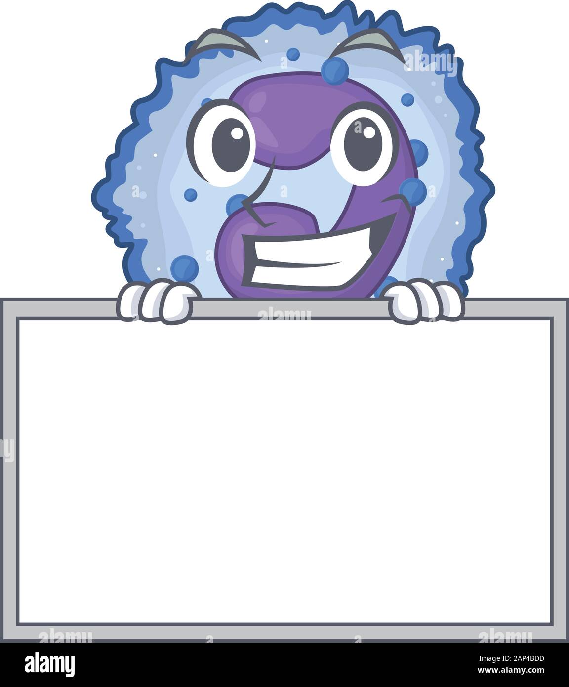 A cute picture of basophil cell grinning with board Stock Vector Image ...
