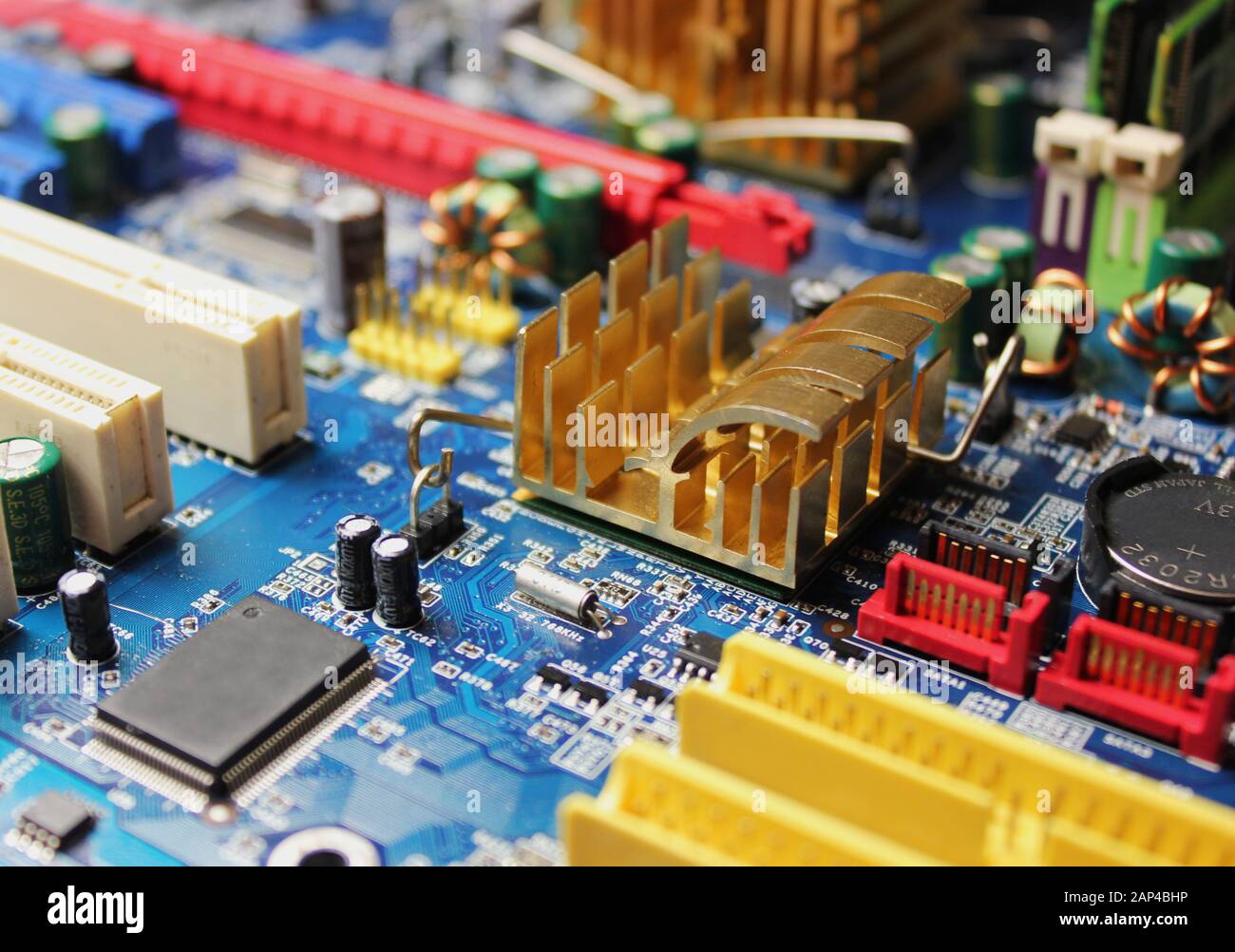 Closeup of electronic circuit board or PCB printed circuit board Stock ...