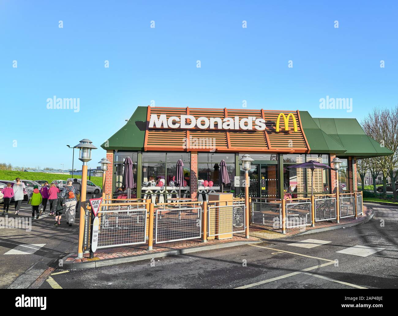 McDonald's restaurant at the Riverside shopping complex by the river ...