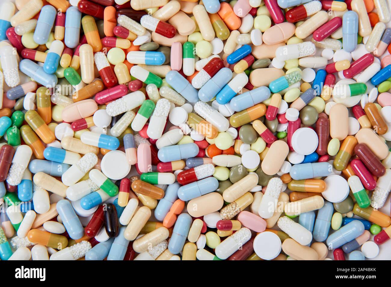 Many colorful medicines drugs from above as background texture Stock ...